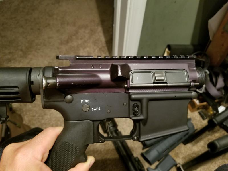 COLT M4 upper receiver, proof stamps, purple hue, cardinal forge ...
